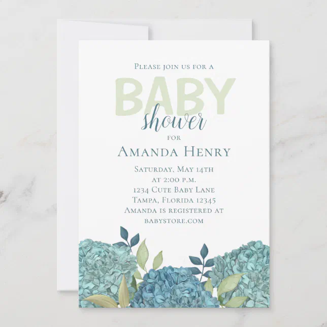 Minimalist Simple Baby Shower Invitation Template | Zazzle