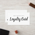 Minimalist Simple Black White Beauty Loyalty Card | Zazzle