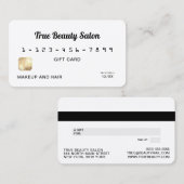 Minimalist Simple Black White Script Gift Credit Business Card | Zazzle
