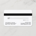 Minimalist Simple Black White Script Gift Credit Business Card | Zazzle