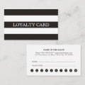 Minimalist Simple Black White Stripes Loyalty Card | Zazzle