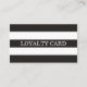 Minimalist Simple Black White Stripes Loyalty Card | Zazzle