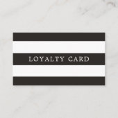 Minimalist Simple Black White Stripes Loyalty Card | Zazzle