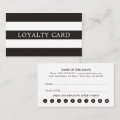 Minimalist Simple Black White Stripes Loyalty Card | Zazzle