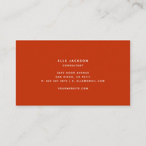 Minimalist Simple Bright Customize Color Swatch Business Card | Zazzle