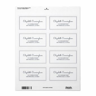 Minimalist Simple Cursive Script Return Address Label | Zazzle