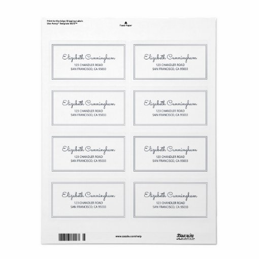 Minimalist Simple Cursive Script Return Address Label | Zazzle