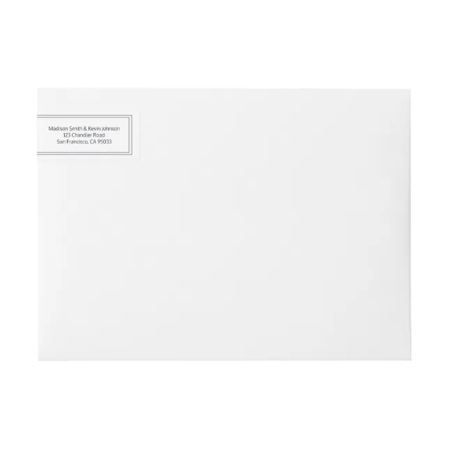 Minimalist Simple Cursive Script Return Address Wrap Around Label | Zazzle