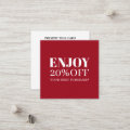 Minimalist Simple Dark Red White Coupon | Zazzle