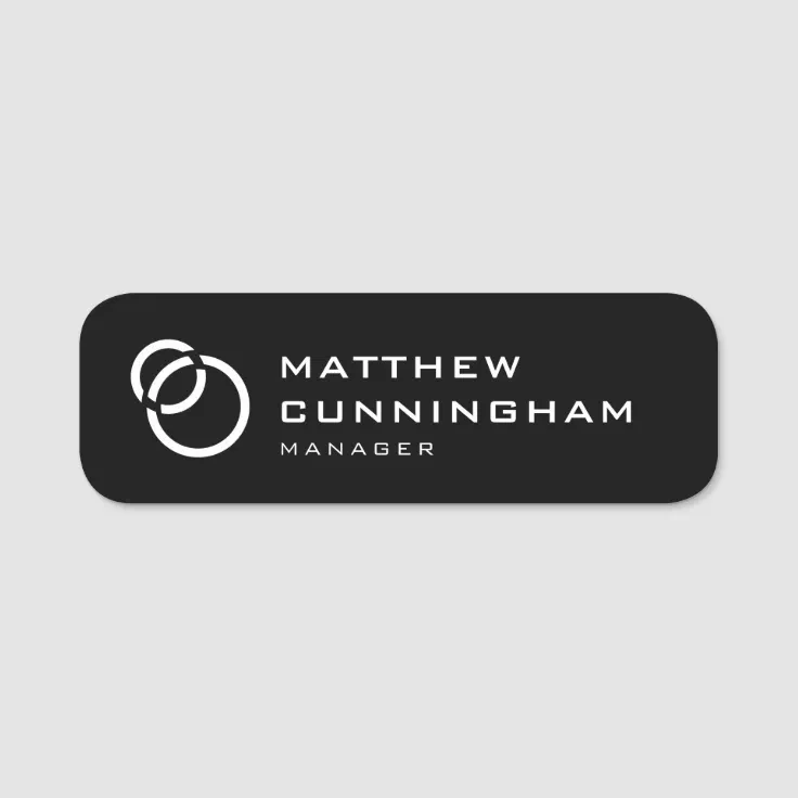 Minimalist Simple Elegant Modern Logo Name Tag | Zazzle
