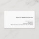 Minimalist Simple Light Beige Beauty Salon Appointment Card | Zazzle