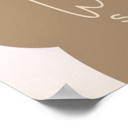 Minimalist simple modern little bear 1st Birthday Poster | Zazzle