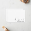 Minimalist Simple Name Script Wedding Thank You Note Card | Zazzle