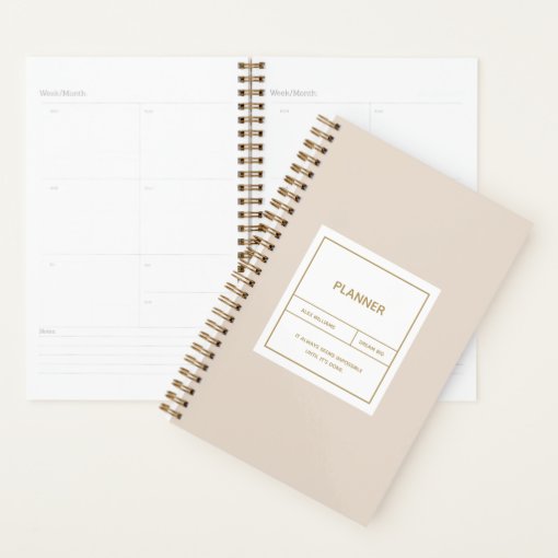 Minimalist Simple Planner Design | Zazzle