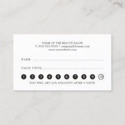 Minimalist Simple Red White Bold Loyalty Card | Zazzle