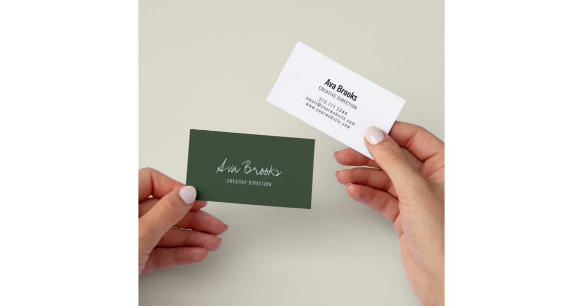 Minimalist Simple Script Signature Modern Business Card | Zazzle