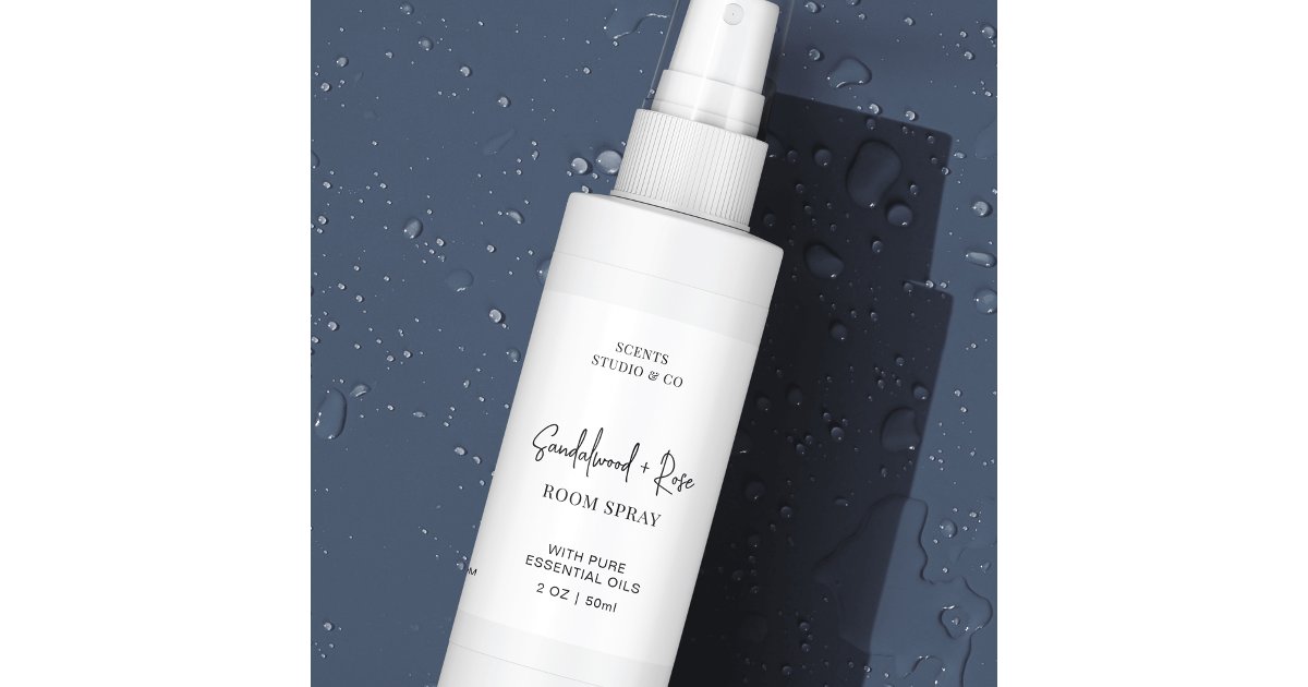 Minimalist Simple Spray Bottle Waterproof Product Food Label | Zazzle