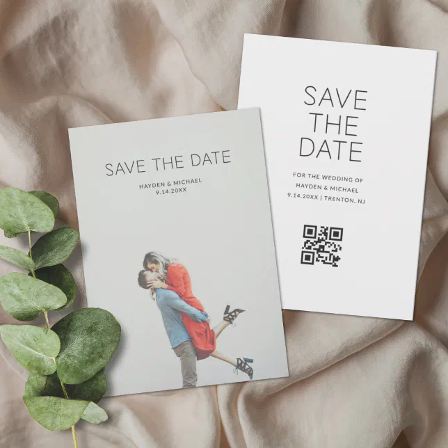 Minimalist Simple Wedding Save the Date Invitation | Zazzle
