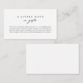 Minimalist Simple Wishing Well Note on gifts Enclosure Card | Zazzle