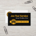 Minimalist Simple Yellow Taxi Tab Business Card | Zazzle
