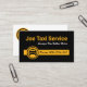 Minimalist Simple Yellow Taxi Tab Business Card | Zazzle