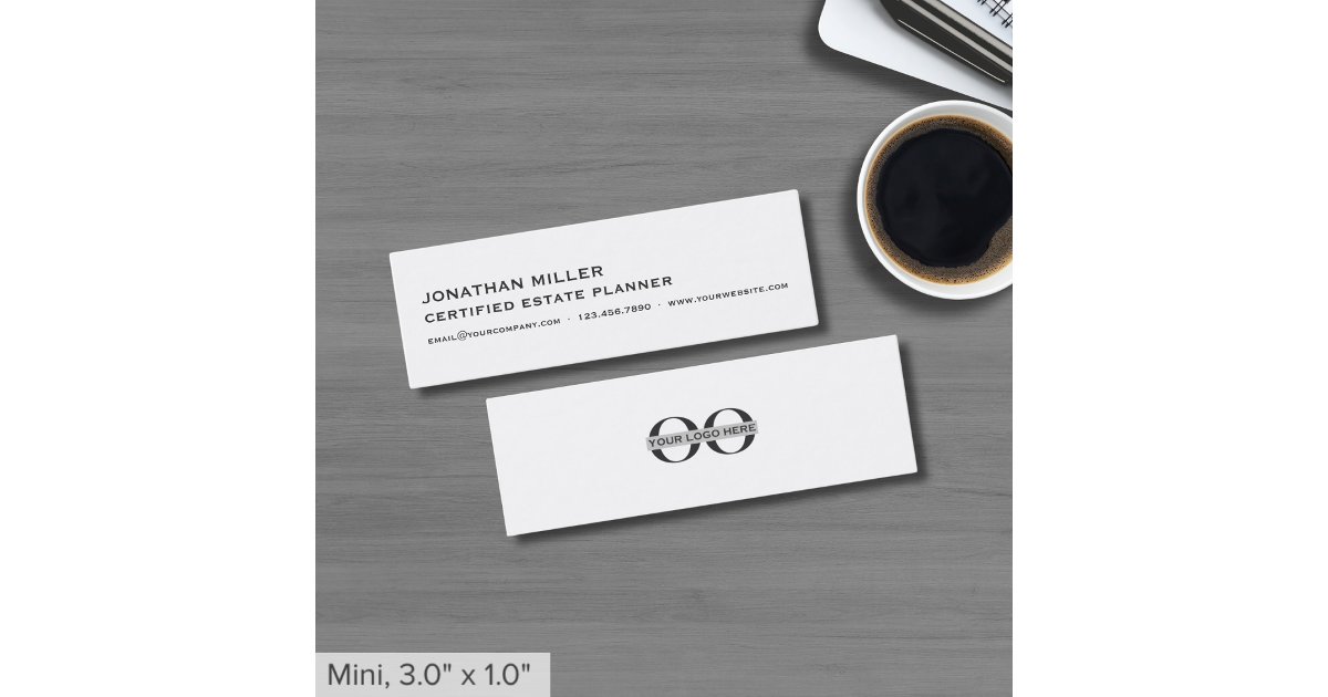 Minimalist Slim Business Cards | Zazzle