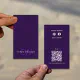 Minimalist Solid Deep Purple QR Code Social Business Card | Zazzle