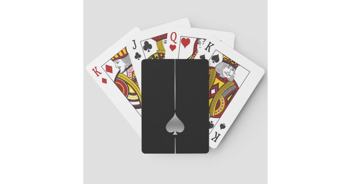 Minimalist Spade Symbol Playing Cards | Zazzle