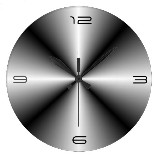 Minimalist Stainless Steel Look>Wall Clock | Zazzle.com