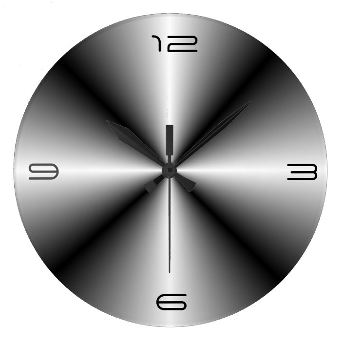 Minimalist Stainless Steel Look>Wall Clock | Zazzle.com