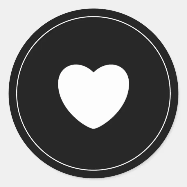 Minimalist Sticker | Black | Zazzle