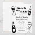 Minimalist Stock The Bar Couple Shower Invitation | Zazzle