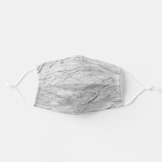 minimalist stylish modern chic grey marble adult cloth face mask ...