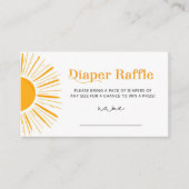 Minimalist sun diaper raffle ticket enclosure card | Zazzle