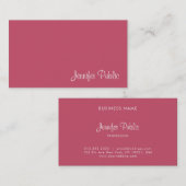 Minimalist Template Modern Elegant Red Simple Business Card | Zazzle