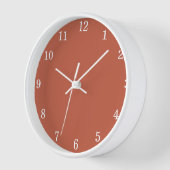 Minimalist Terracotta Wall Clock | Zazzle