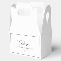 Minimalist Thank You Favor Boxes | Zazzle