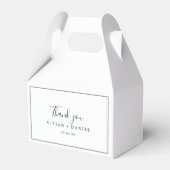 Minimalist Thank You Favor Boxes | Zazzle