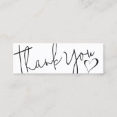 Minimalist Thank You Script Heart | QR CODE Mini Business Card | Zazzle