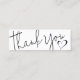 Minimalist Thank You Script Heart | QR CODE Mini Business Card | Zazzle