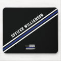 Minimalist Thin Blue Line Police Officer Custom Mouse Pad | Zazzle