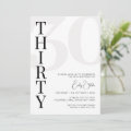 Minimalist Thirty 30th Birthday Party Invitation | Zazzle