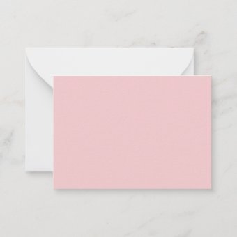 Minimalist Three Monogram One Border | Blush Pink Note Card | Zazzle