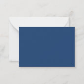 Minimalist Three Monogram One Border | Navy Blue Note Card | Zazzle