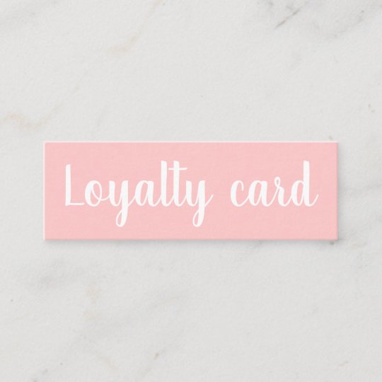 Minimalist typography trendy pink loyalty card | Zazzle.com