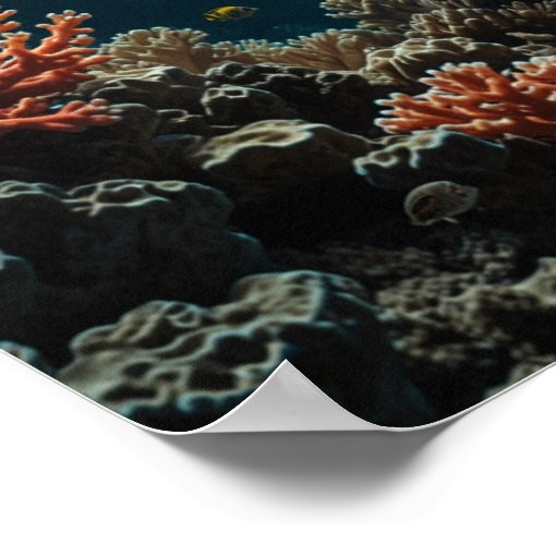 Minimalist Underwater Scene Poster | Zazzle