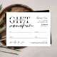 Minimalist Voucher Script Logo Gift Certificate | Zazzle