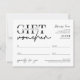 Minimalist Voucher Script Logo Gift Certificate | Zazzle