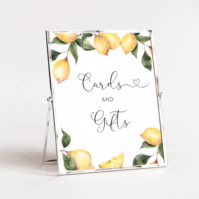Minimalist watercolor lemons Cards and gifts Poster | Zazzle