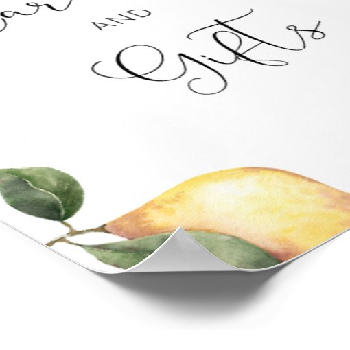 Minimalist watercolor lemons Cards and gifts Poster | Zazzle